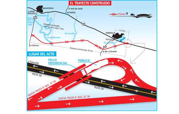 La nueva traza de la ruta 38 sólo admitirá a vehículos livianos