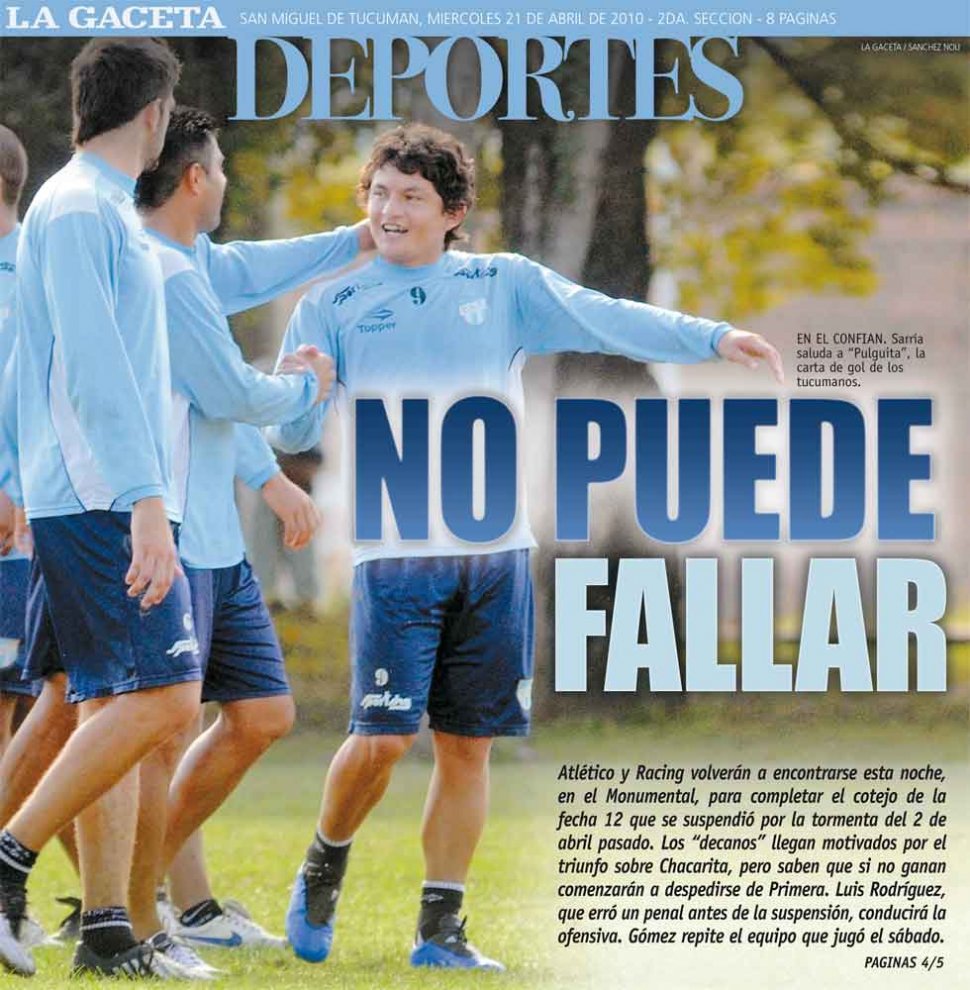 No puede fallar