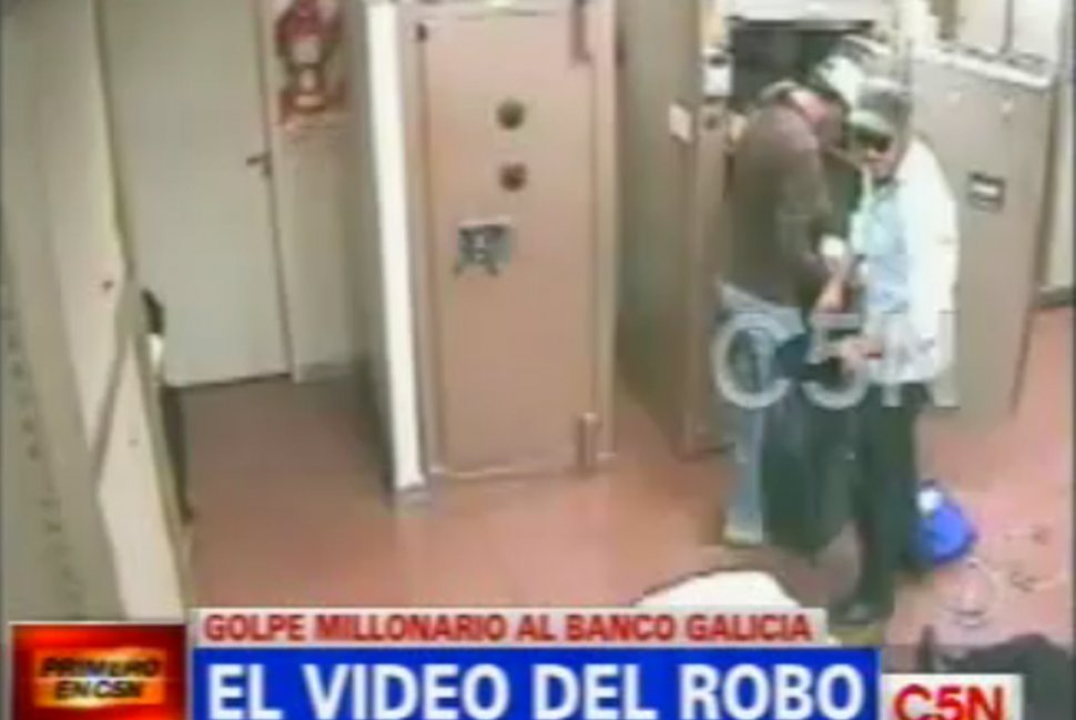 El video del robo al Banco Galicia