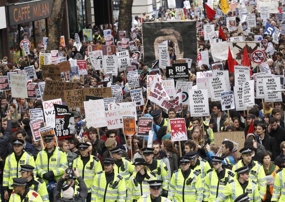 Protesta estudiantil en Londres