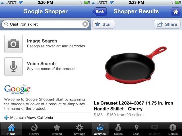Google Shopper llegó al App Store