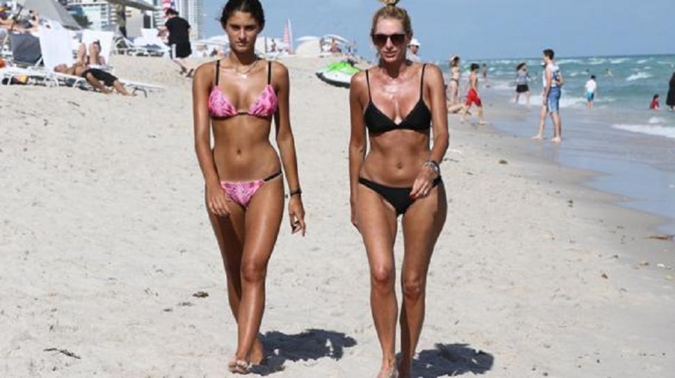 Yanina Latorre y su hija Lola "derritieron" las playas de Miami