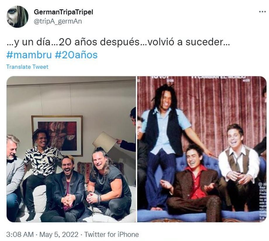 Mambrú se reencontró después de 20 años y causó furor entre sus seguidores