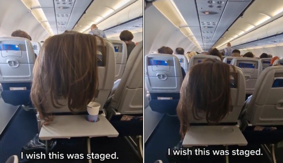 Pasajera vivió un incómodo momento en el avión y se hizo viral