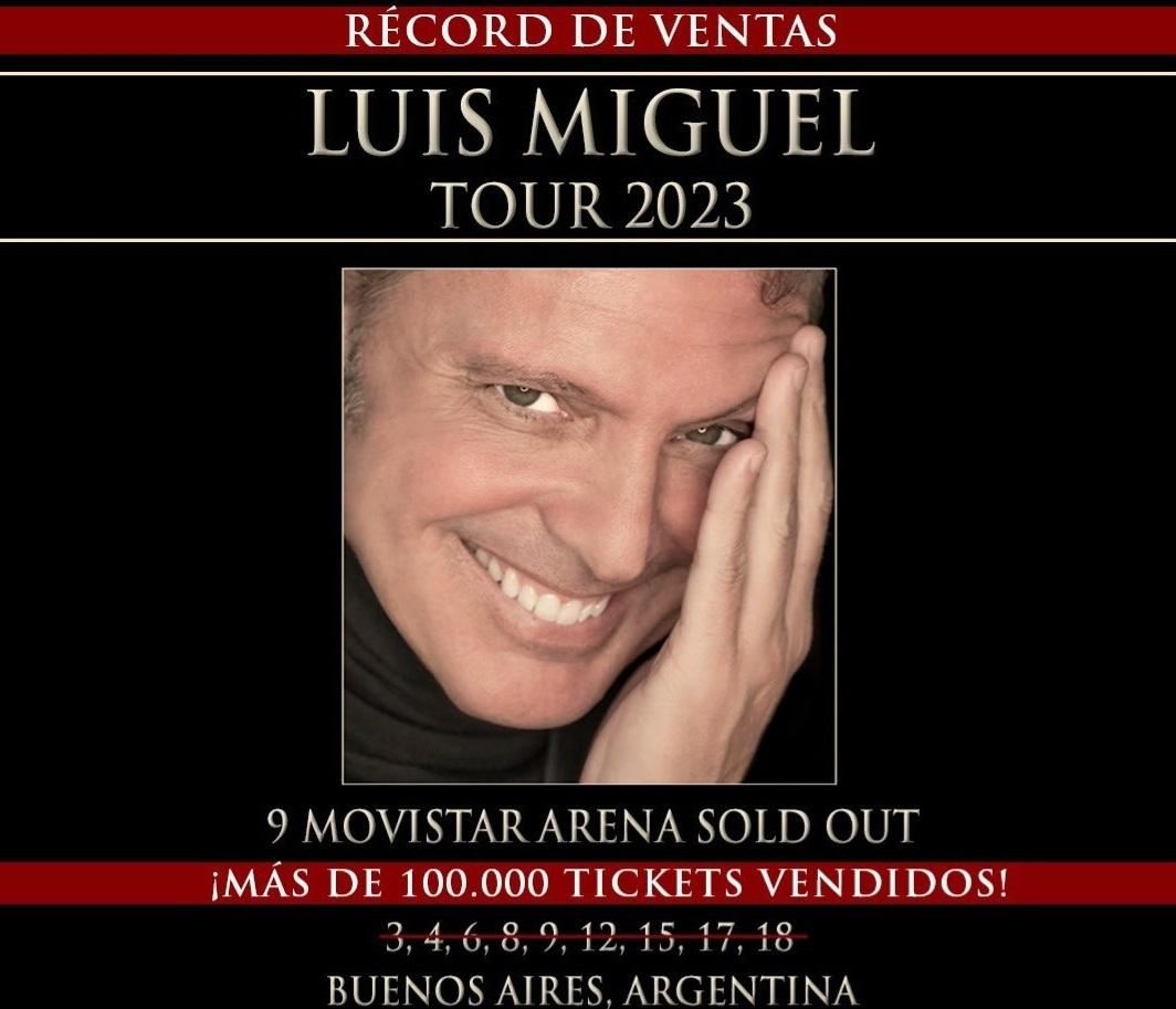 Luis Miguel agotó nueve fechas en Argentina: vendió más de 100.000 ...