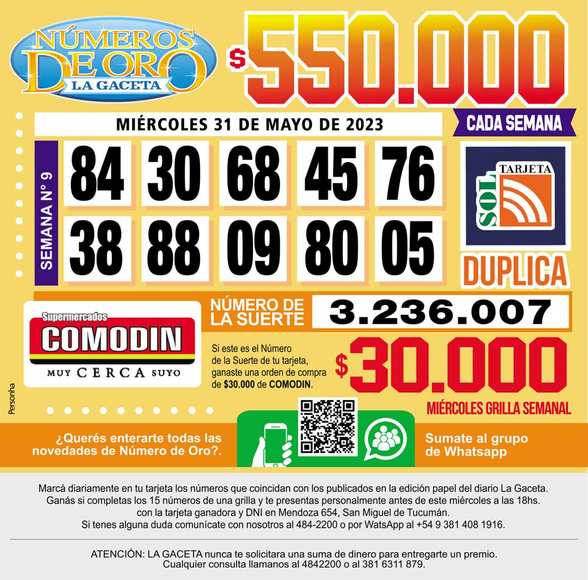 Los N meros De Oro De LA GACETA Del 31 De Mayo De 2023