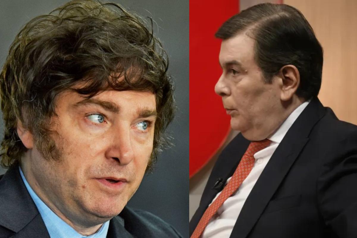 Gerardo Zamora cruzó a Javier Milei durante el partido entre Vélez y ...