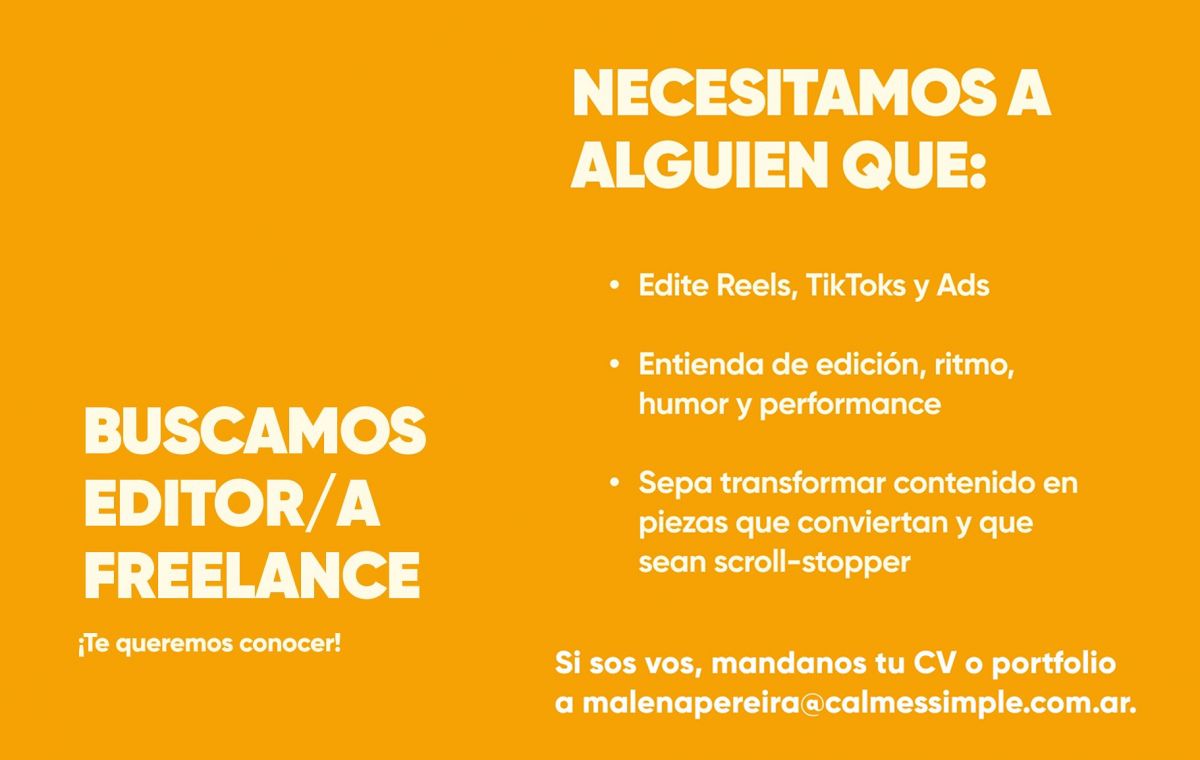La marca de colchones Calm abrió una búsqueda para editor de video ...