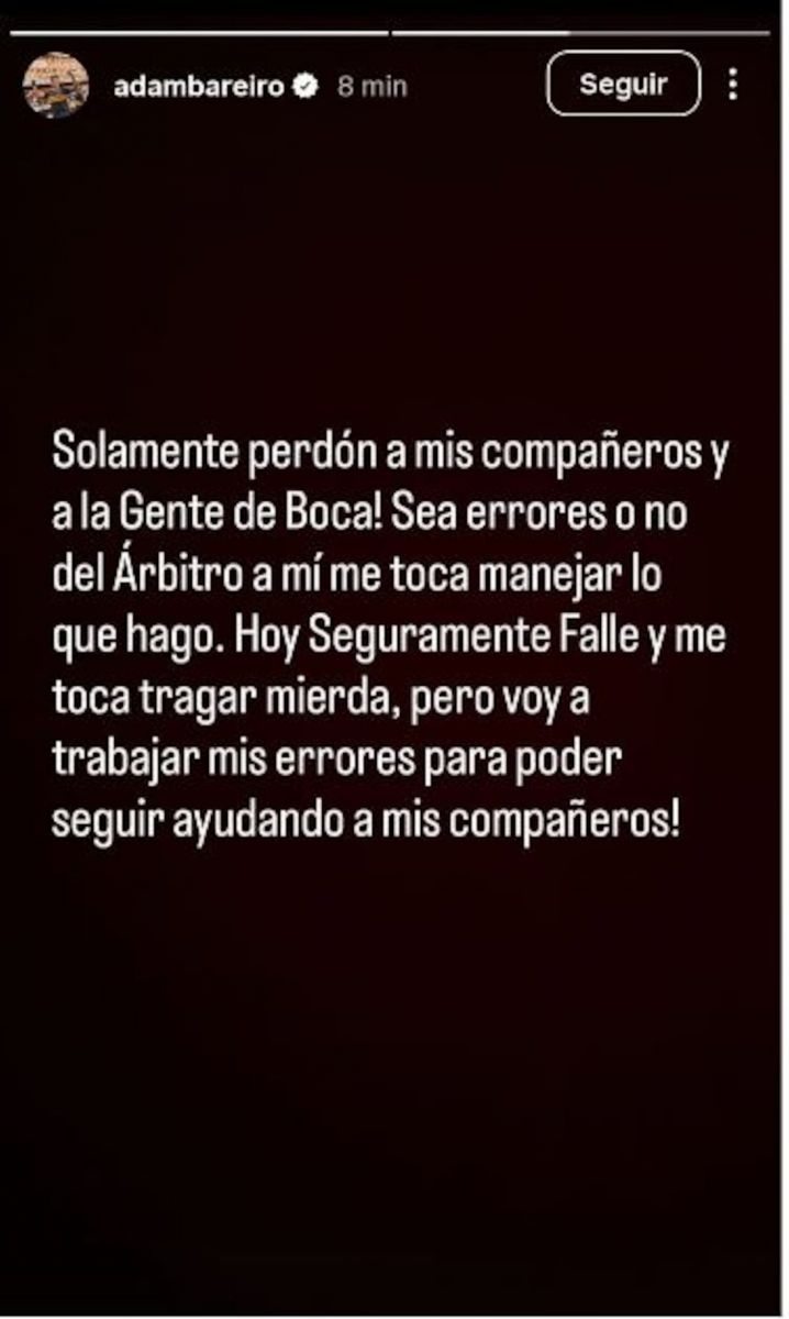 El fuerte descargo de Bareiro tras su expulsión en la derrota de Boca ...