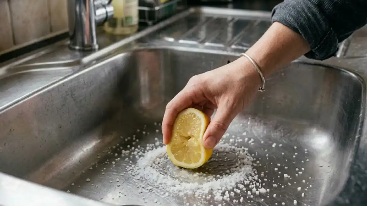 Cómo limpiar la bacha de la cocina con sal gruesa y limón para ...